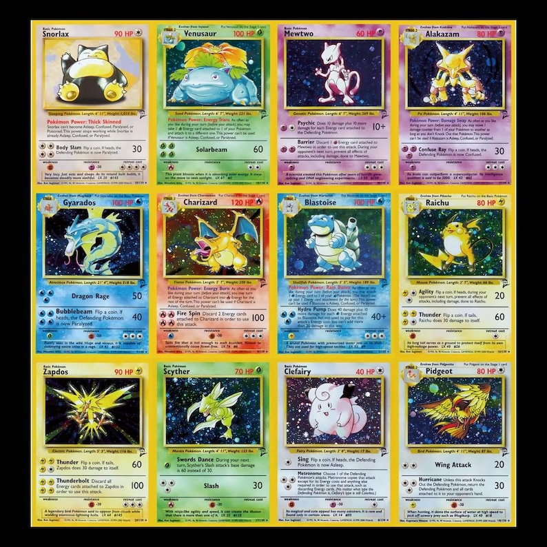 Vintage Pokémon Proxy Card Sets – Base Set 2, Gym Heroes & Gym ...