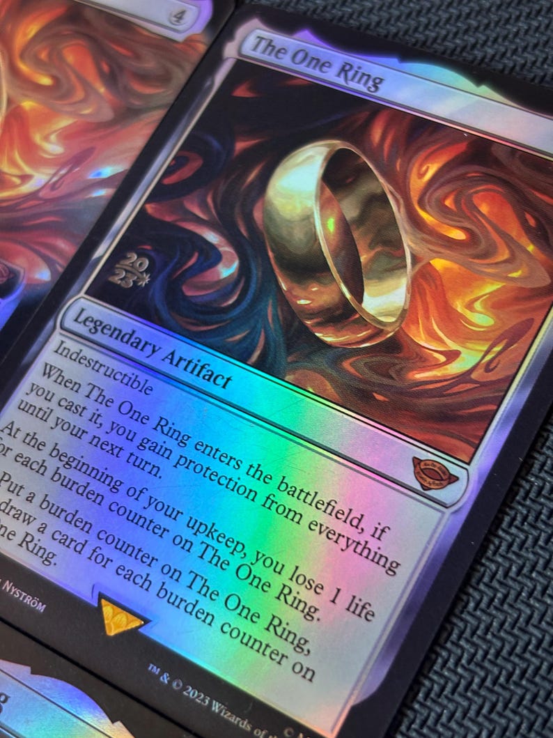 The One Ring MTG 4-version Proxy Pack | LTR Extended Borderless Promo ...