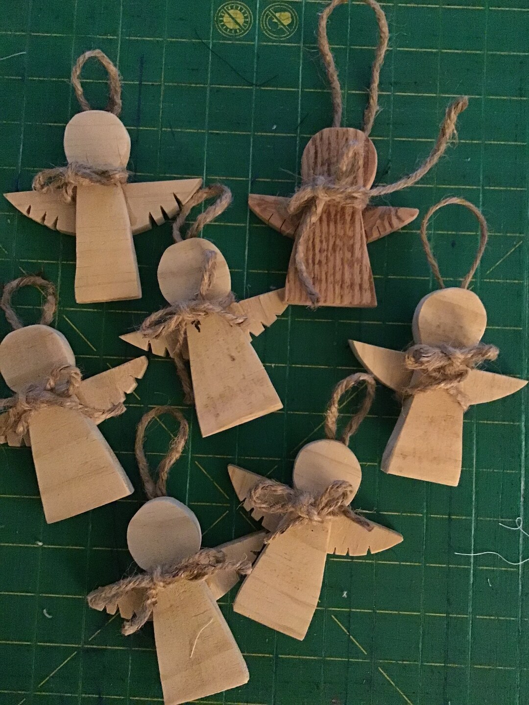 Wooden Angel Ornaments - Set of 3 - Etsy