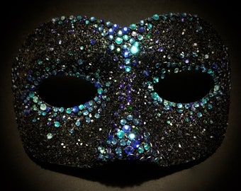 Jewelled Crystal SMALL Full Face Venetian Mask | Etsy