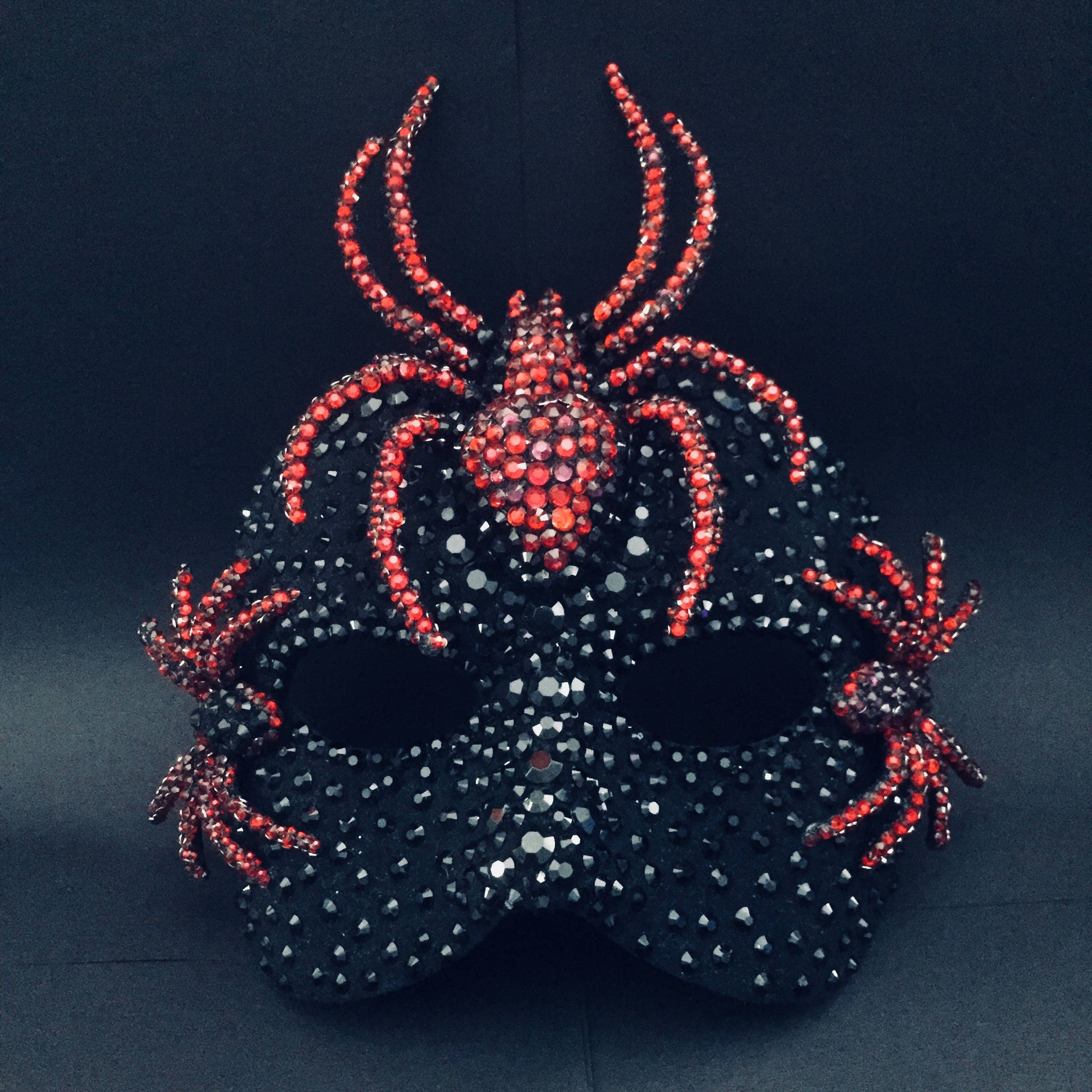 Crystal Spider Gothic Halloween Diamond Carnival Mask - Etsy