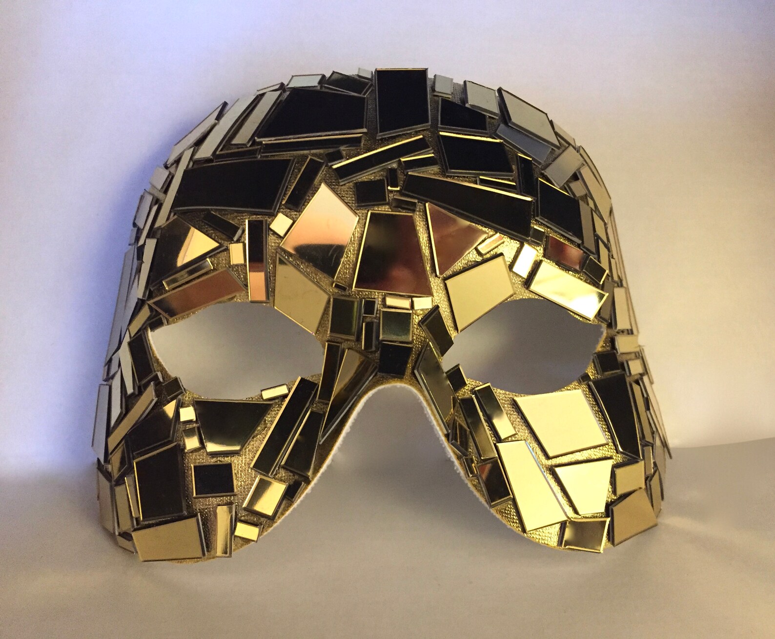Shattered Gold Mirror Cocktail Carnival Mask - Etsy