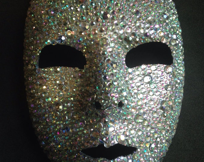 Full Face Lizard Crystal Jewelled Venetian Mask - Etsy