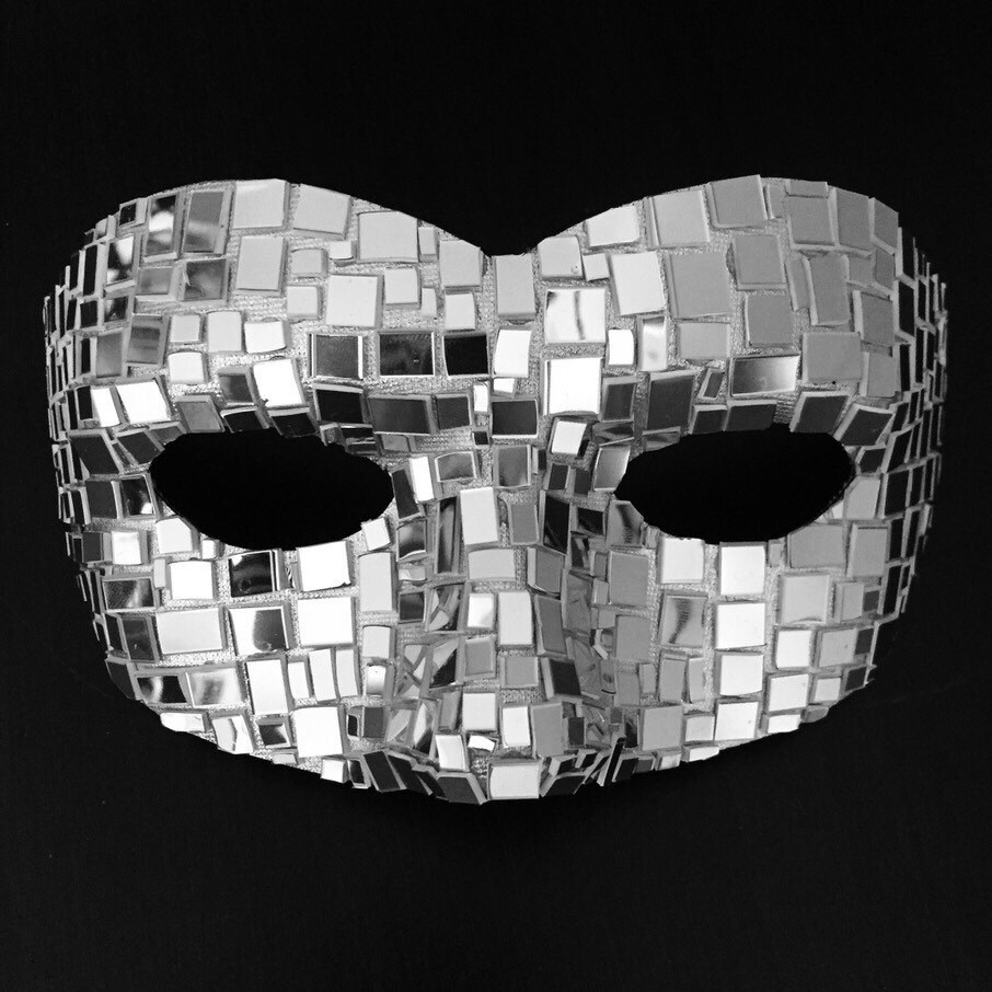 Venetian Small Carnival Mosaic Halloween Mirror Mask - Etsy