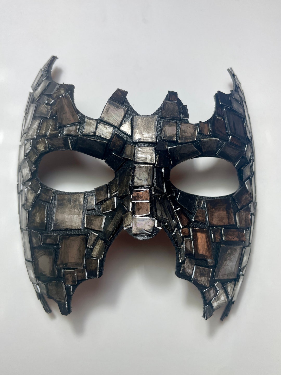 Gothic Gotham Arkham Halloween Masquerade Silver Gothic Shattered Bat ...