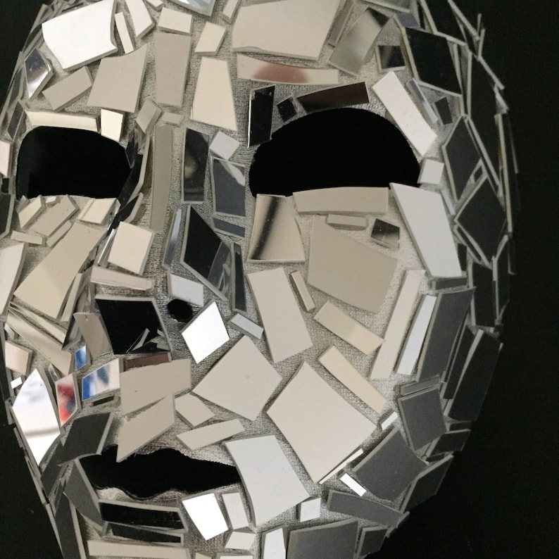 Shattered 'glass' Plastic Mirror Mask Full Face - Etsy