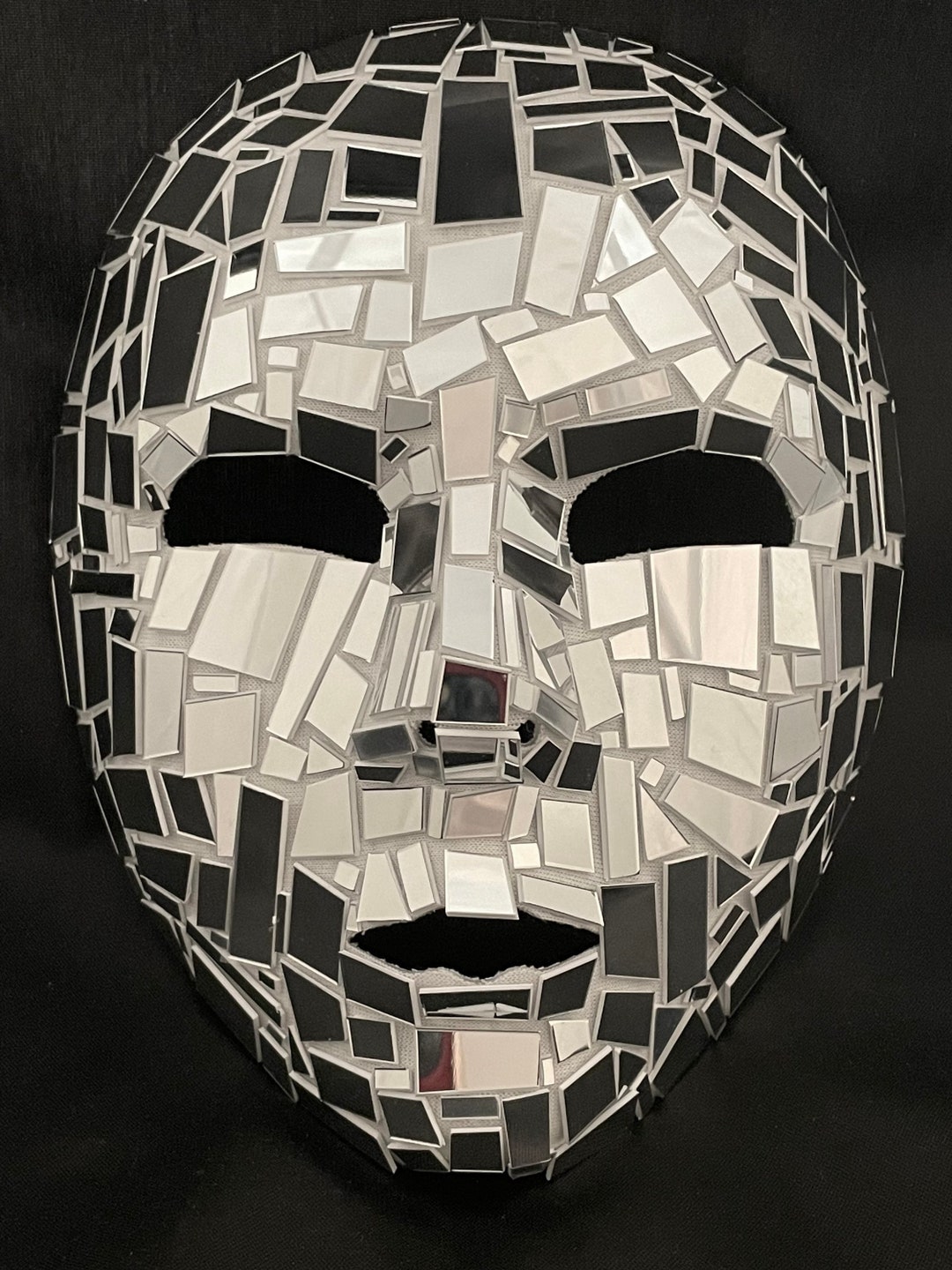 Small Mask Size Shattered 'glass' Plastic Mirror Mask Full Face - Etsy