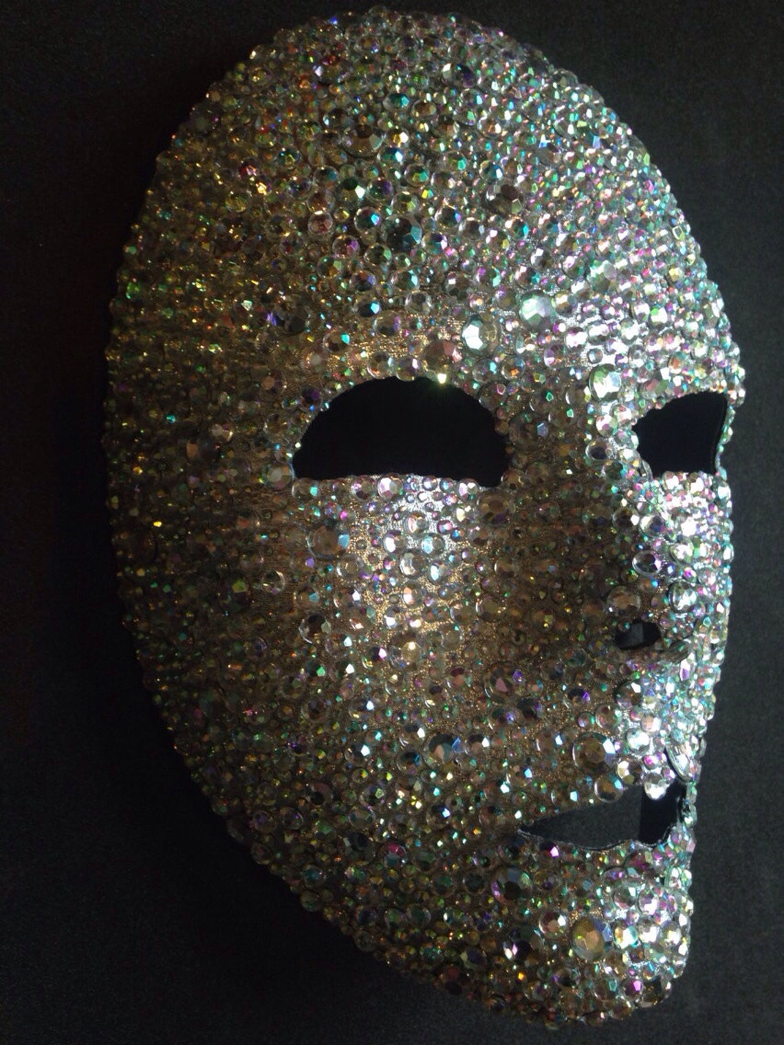 Full Face Lizard Crystal Jewelled Venetian Mask - Etsy