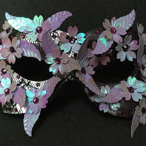 Lilac Violets Lace Swarovski Venetian Mask - Etsy