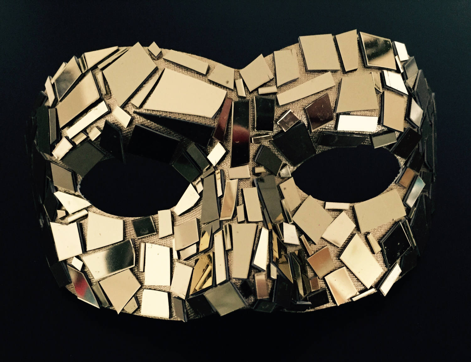 Shattered Gold Carnival Mirror Mask - Etsy