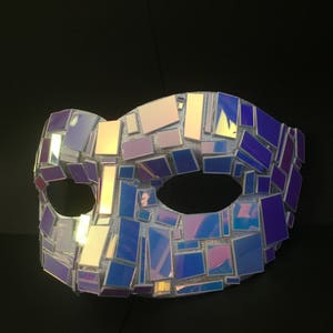 Shattered Iridescent Mirror Carnival Mask - Etsy