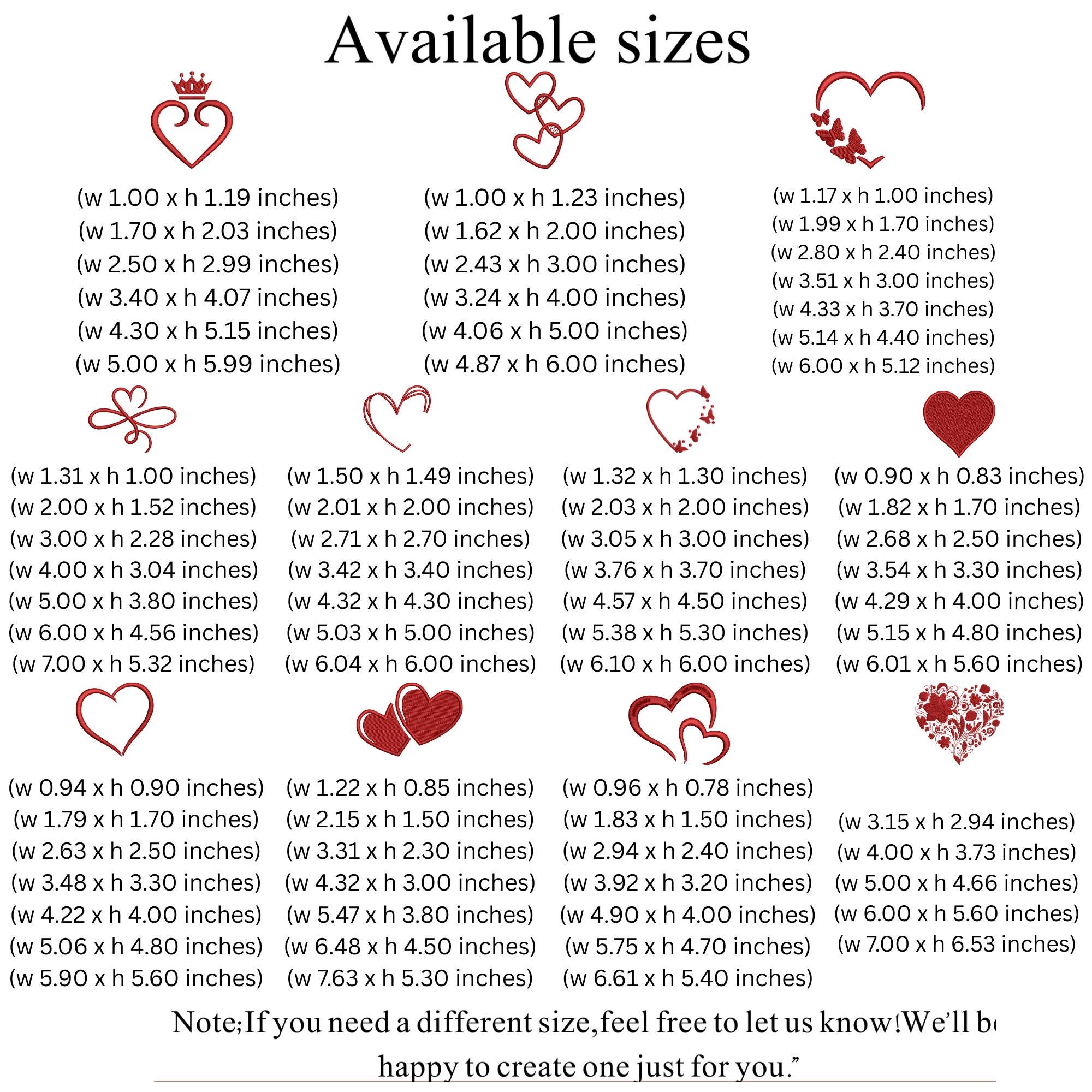 Hearts Embroidery Design Bundle Mini Hearts Embroidery Pack Small ...