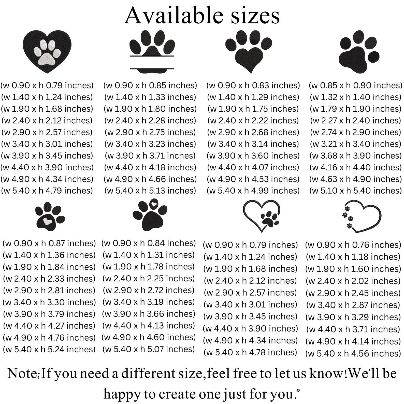 Paw Machine Embroidery Designs Bundle Set Mini Paw Heart Embroidery ...
