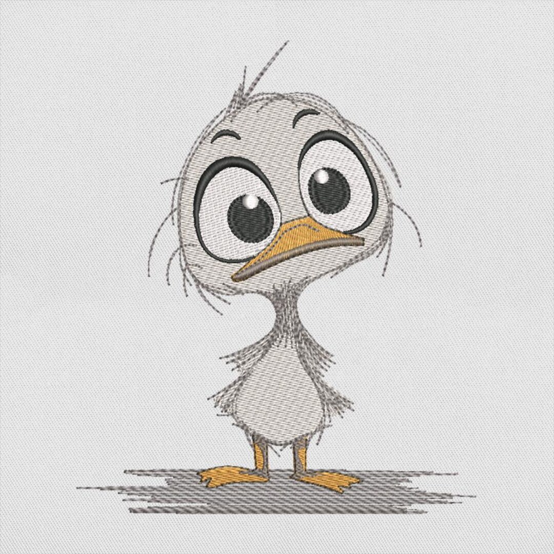 Funny Frazzled Duck Embroidery Design, Duck Embroidery Design, Frazzled ...