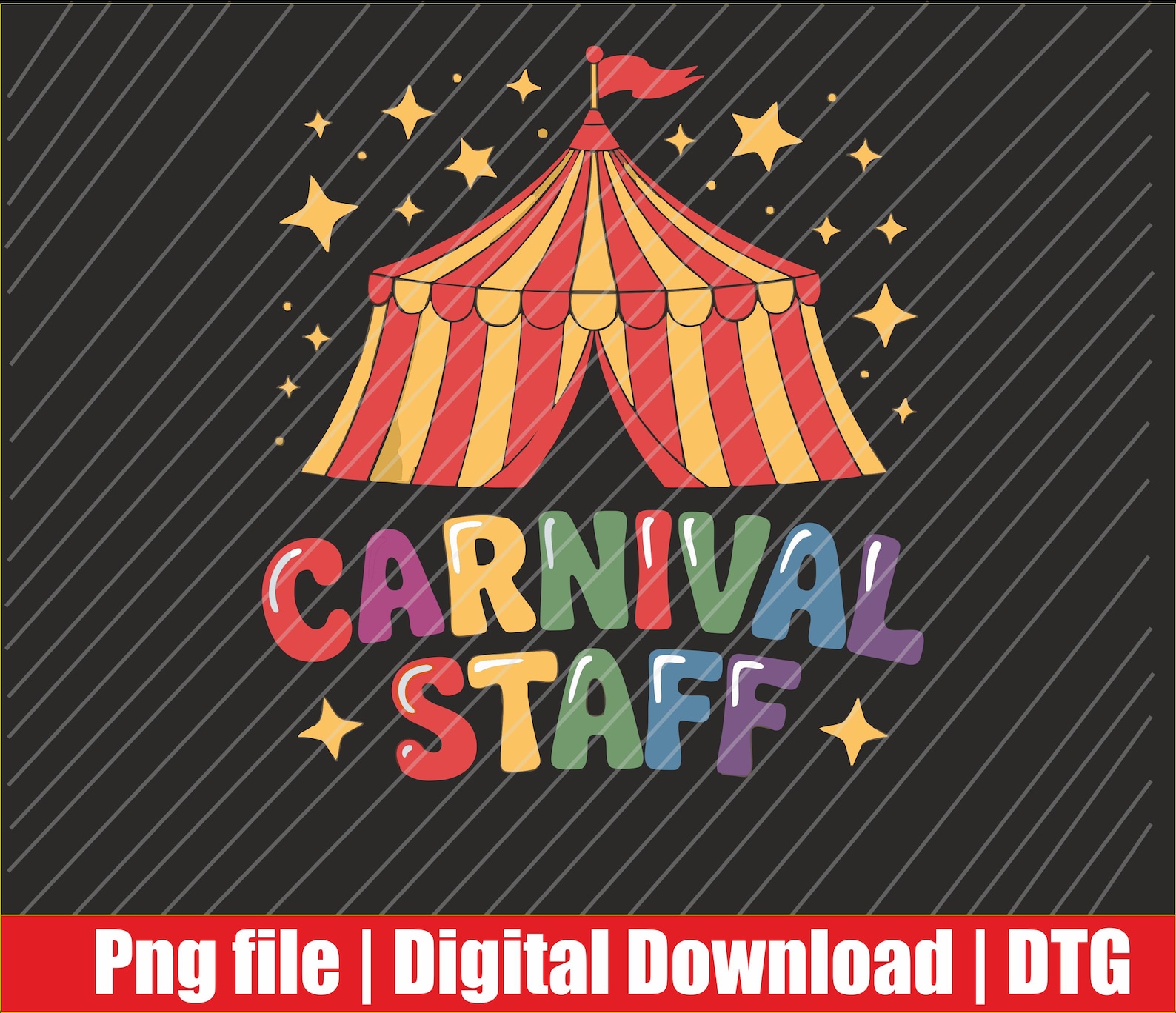Carnival Staff Png | Digital Download | DTG & DTF Ready for T-shirts ...
