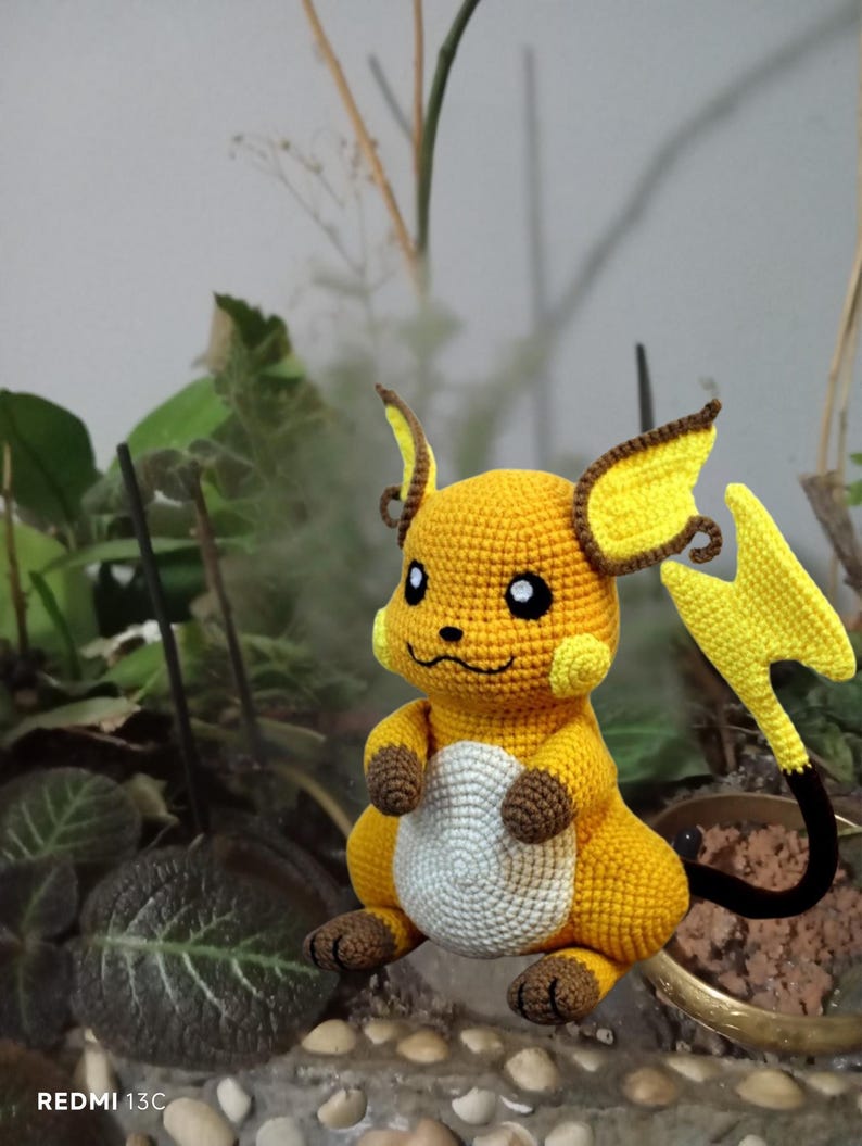 Raichu Amigurumi Crochet Pattern | Pokemon Plush Toy (PDF) - Etsy