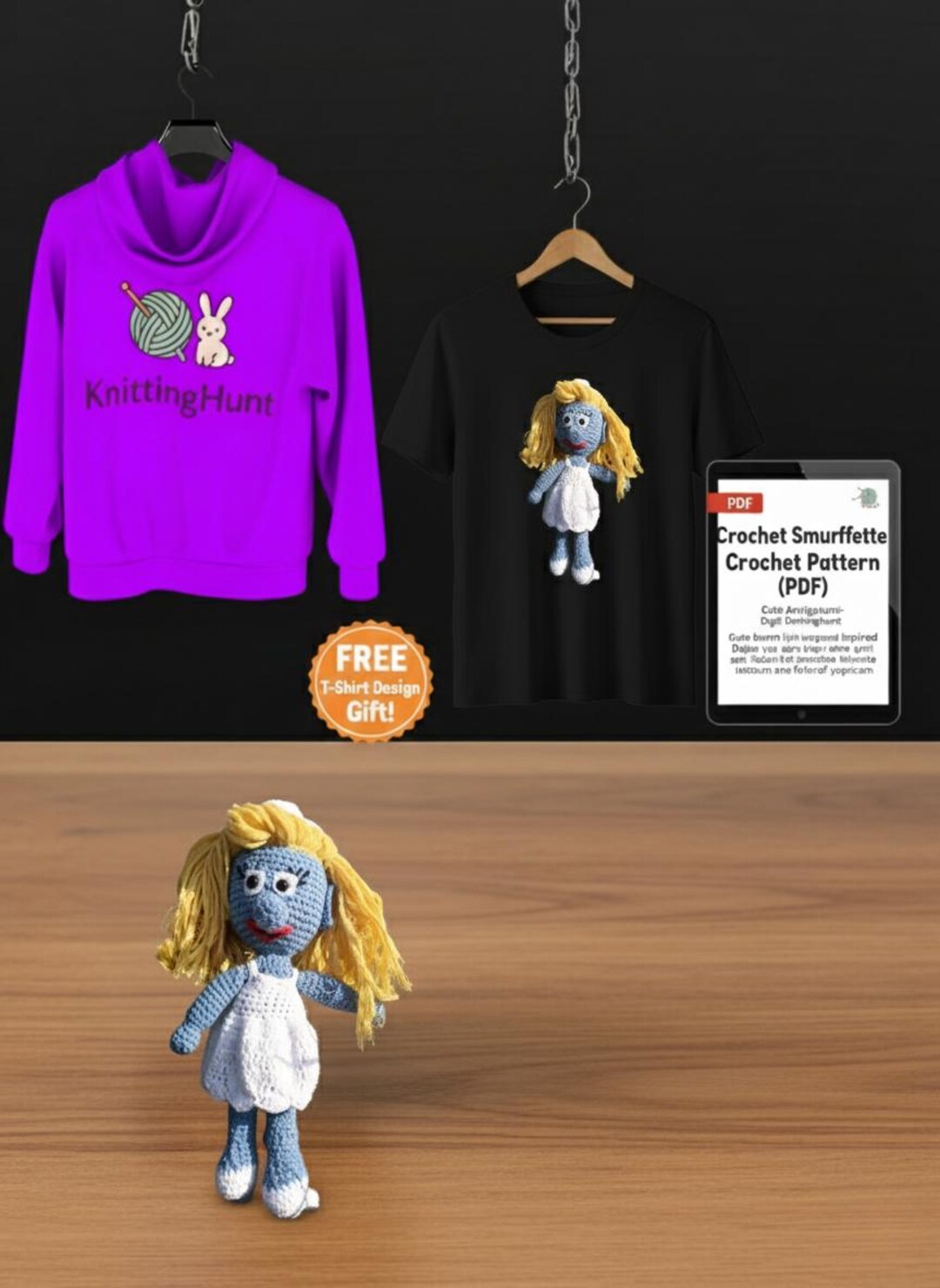Smurfette Amigurumi Crochet Pattern: DIY Plush Toy (PDF Download) - Etsy