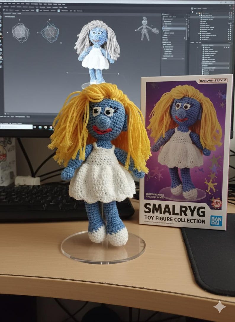 Smurfette Amigurumi Crochet Pattern: DIY Plush Toy (PDF Download) - Etsy