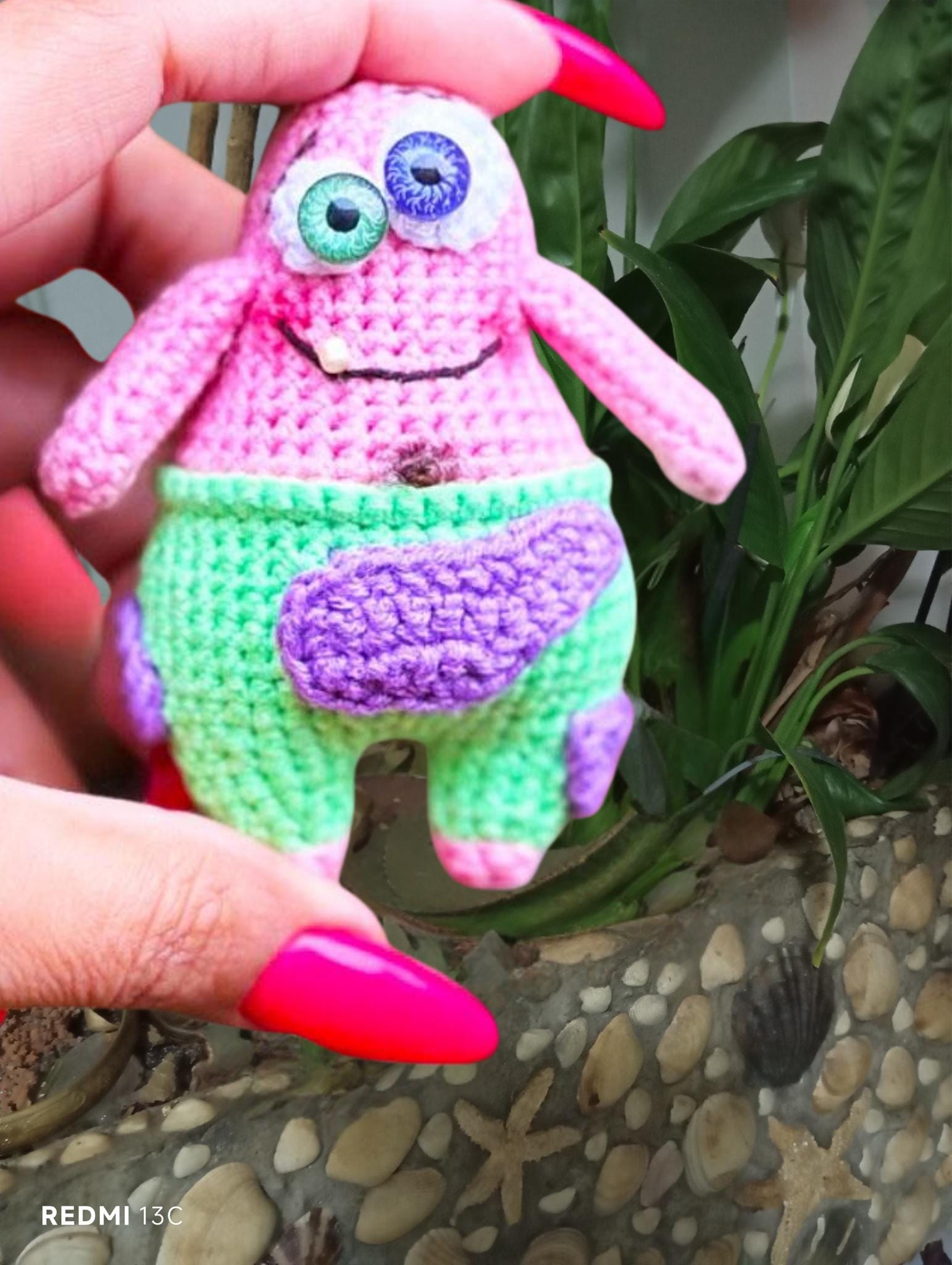 Patrick Star Crochet Pattern: Spongebob Amigurumi Keychain (PDF ...
