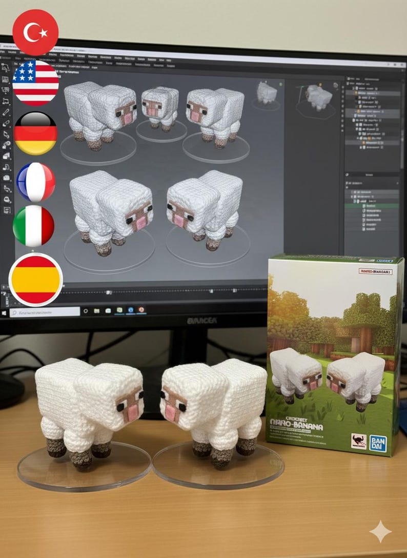 Amigurumi Minecraft Sheep Crochet Pattern PDF – DIY Plush Toy Tutorial ...