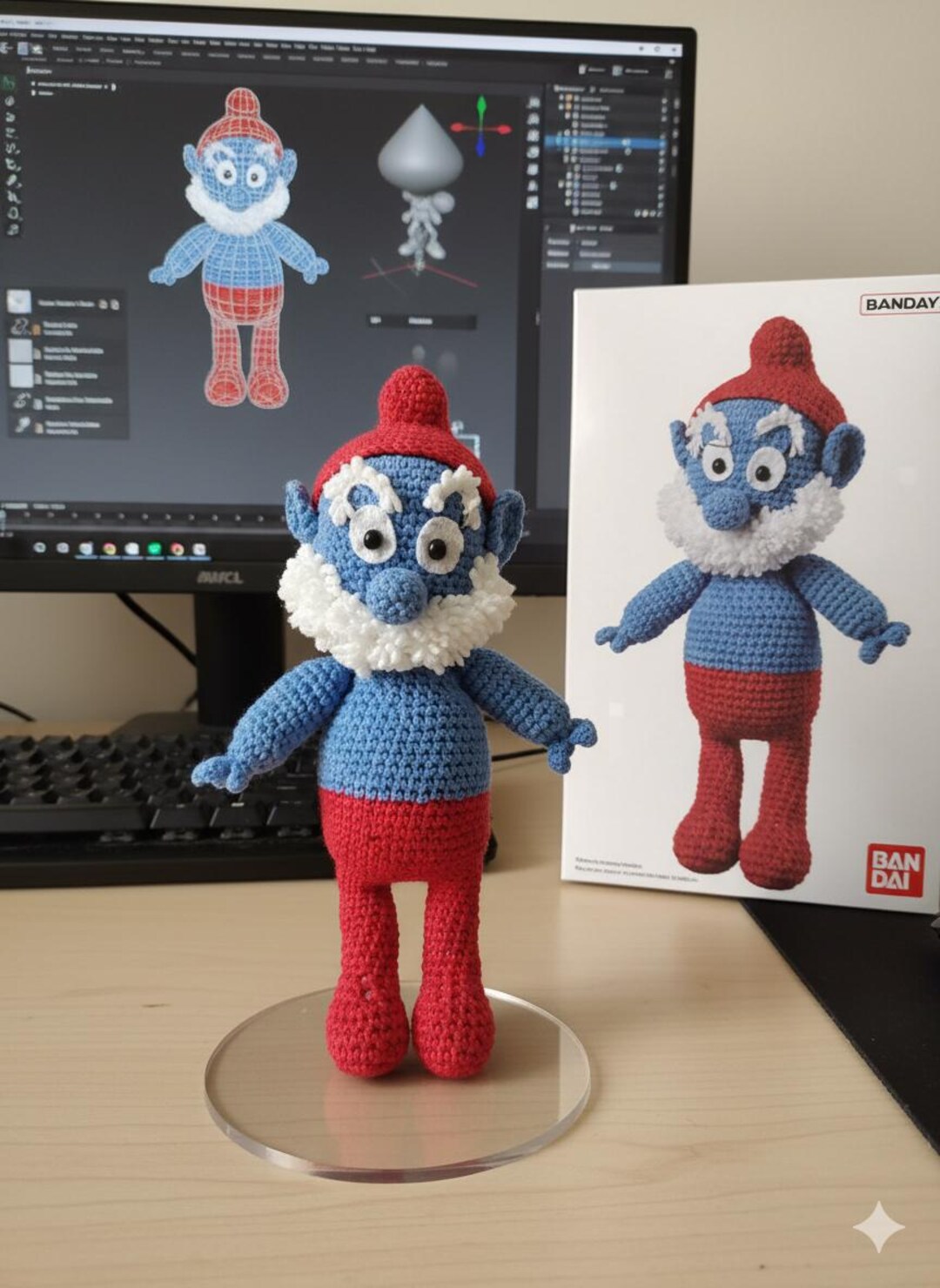 Papa Smurf Crochet Pattern: Amigurumi Plush Toy Tutorial (PDF Download ...