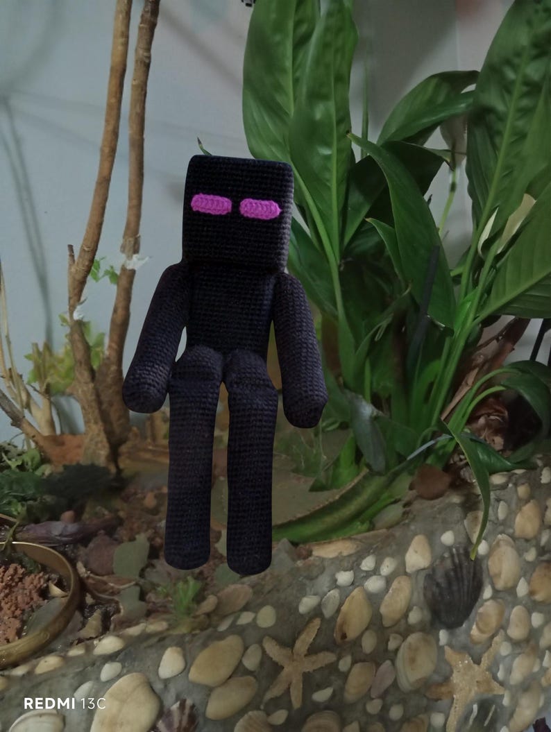 Enderman Crochet Pattern PDF + Free T-shirt Design Gift | Minecraft Amigurumi Plush Doll ...