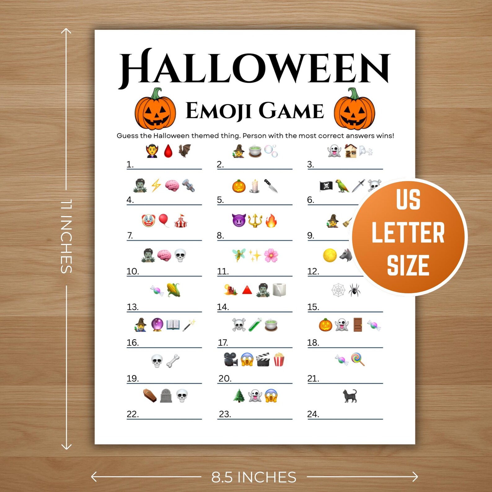 Halloween Emoji Game, Spooky Printable Emoji Halloween Party Activity ...