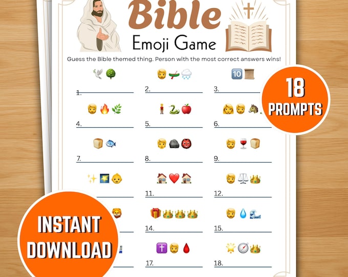 Bible Who Am I Trivia Cards, Printable Christian Party Game for Kids ...