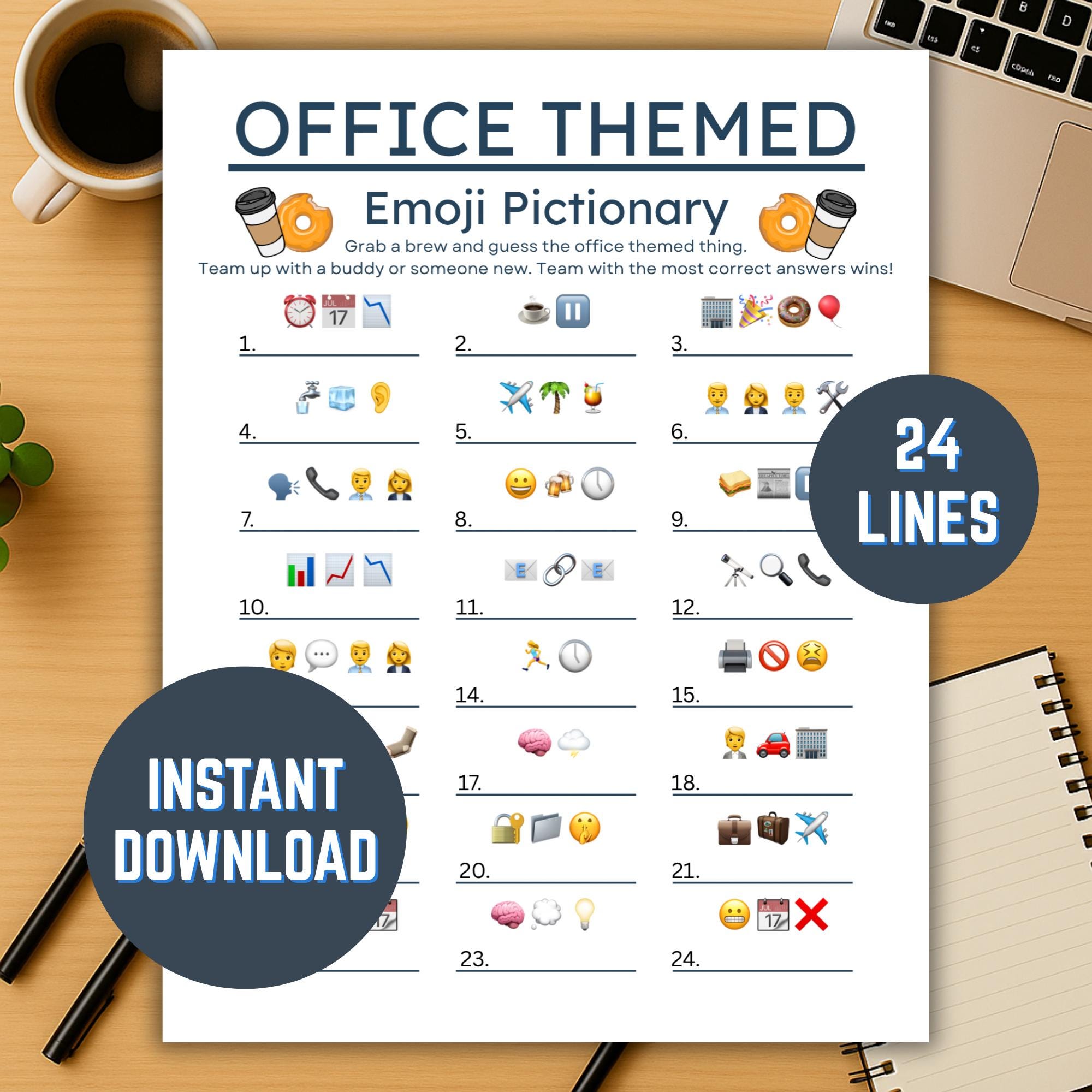 Office Emoji Game – Printable Fun Activity for the Office– Engage Your ...