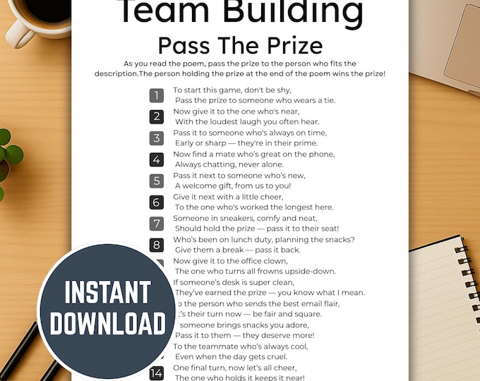 Office Games, Team Building Games, Team Building Pass the Prize Game ...