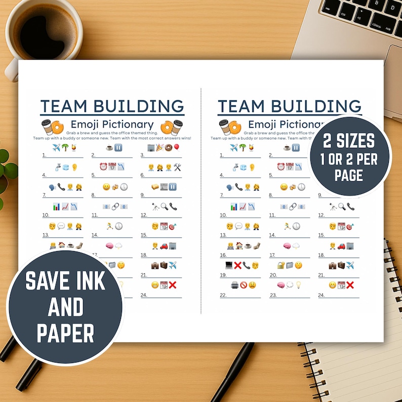 Team Building Emoji Game – Printable Fun Activity for the Office ...
