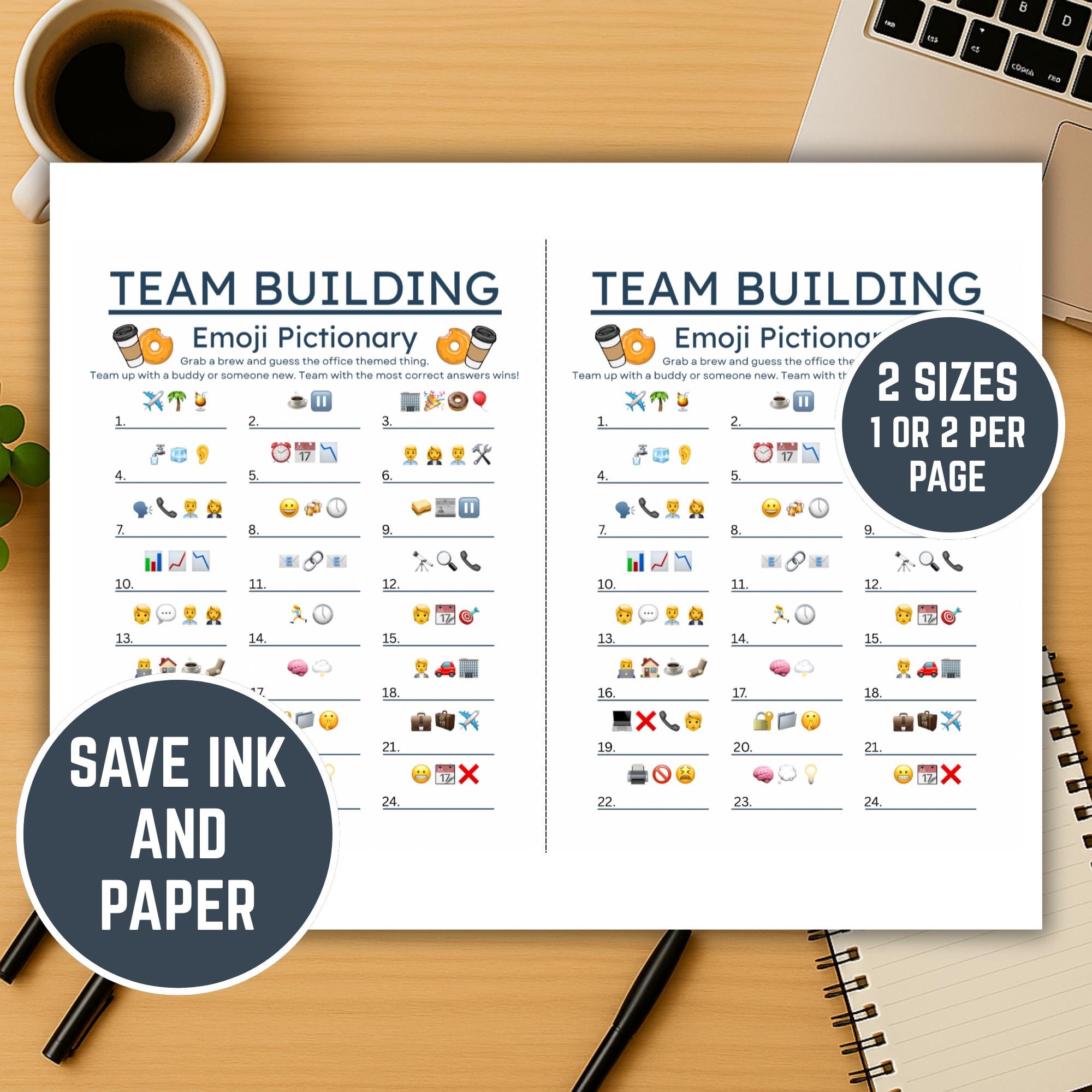 Team Building Emoji Game – Printable Fun Activity for the Office ...