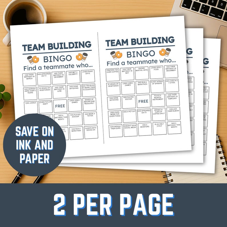 Team Building Bingo, Office Bingo, Get to Know You Bingo, Printable ...