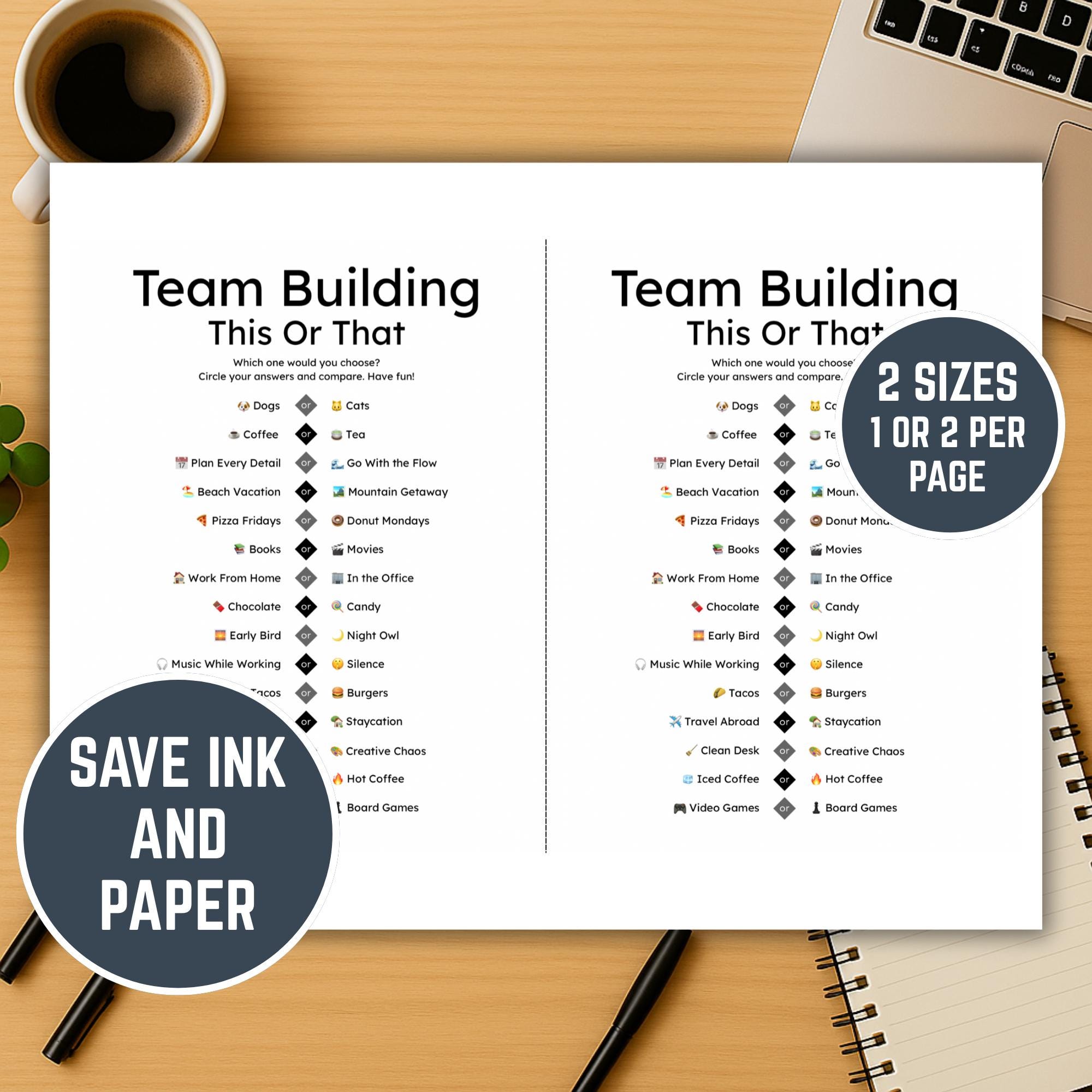 Team Building This or That Game, Office Party Icebreaker, Workplace ...