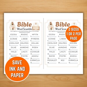 Bible Word Scramble Game Printable Church Game Emoji Pictionary Bible ...