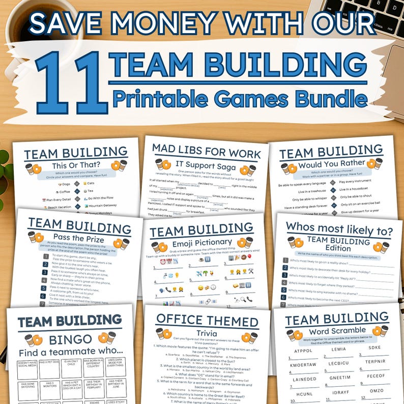 Team Building Would You Rather Game Printable, Office Themed Work Game ...