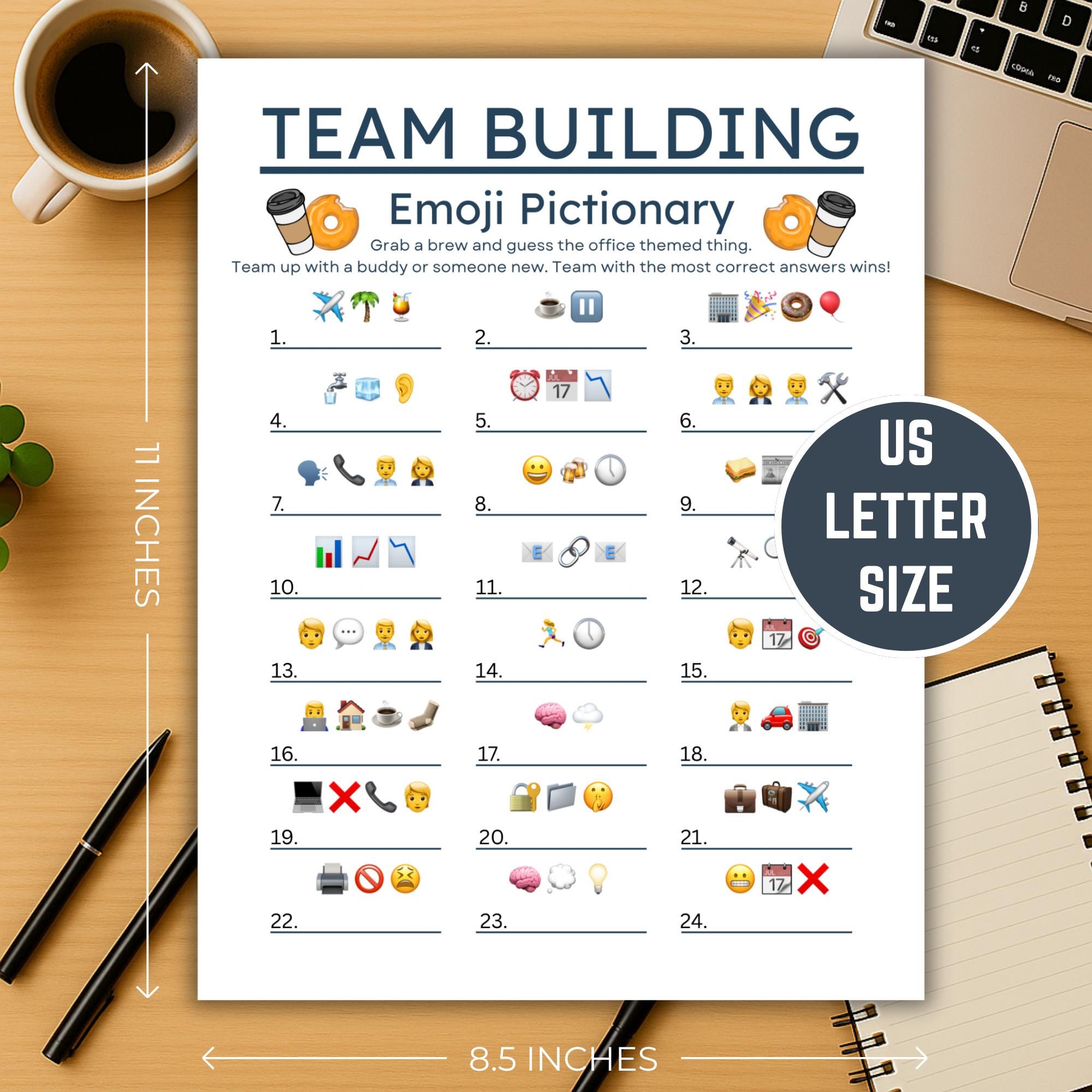 Team Building Emoji Game – Printable Fun Activity for the Office ...
