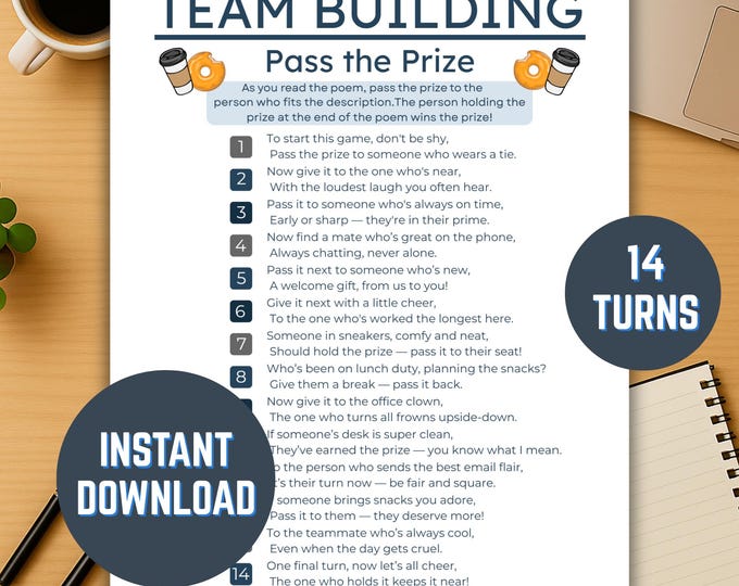Team Building Games, Pass the Prize, Team Building Activity, Pass the ...