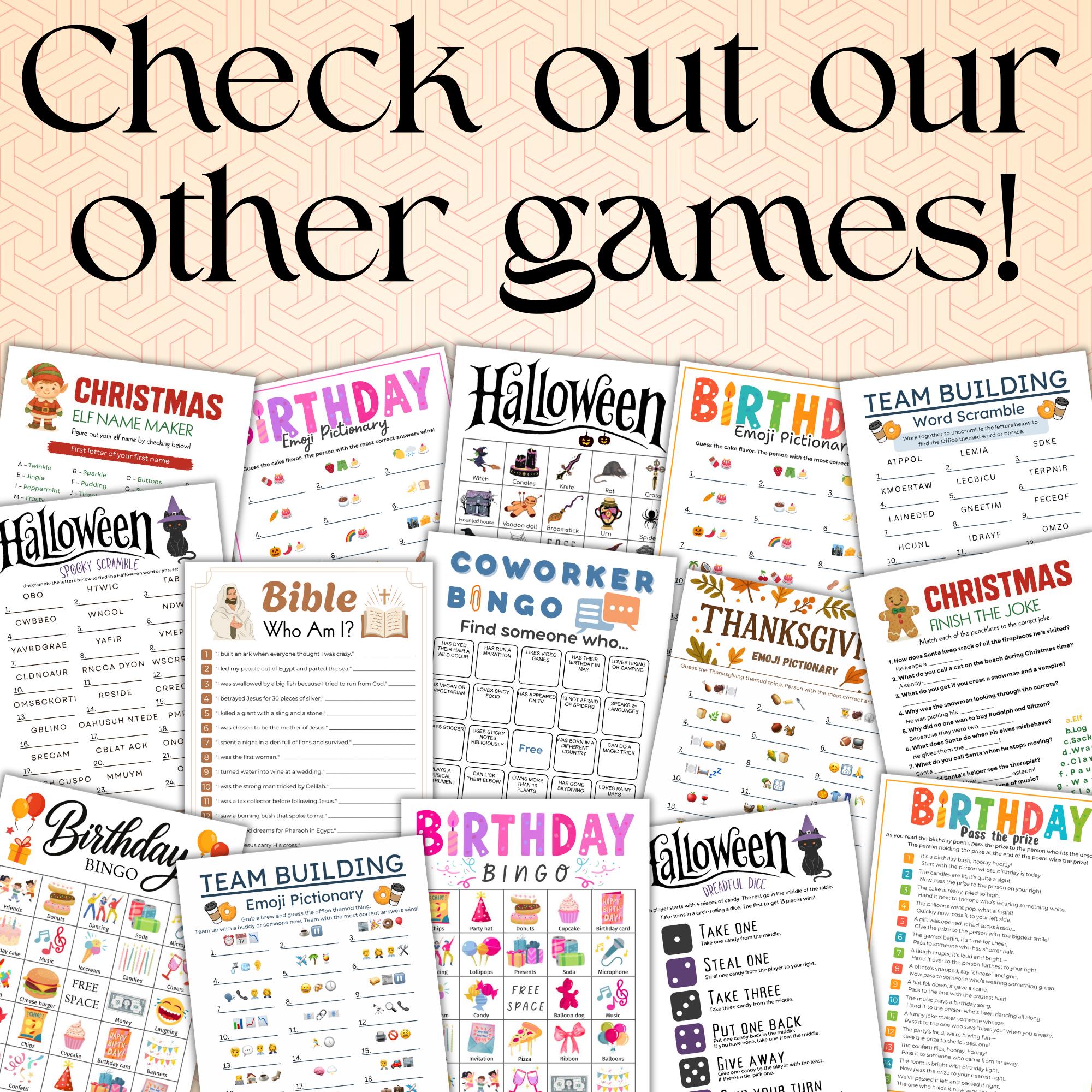 Bible Who Am I Game Printable Bible Trivia Game Printable Bible ...