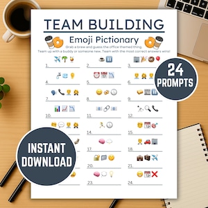 Team Building Emoji Game – Printable Fun Activity for the Office ...