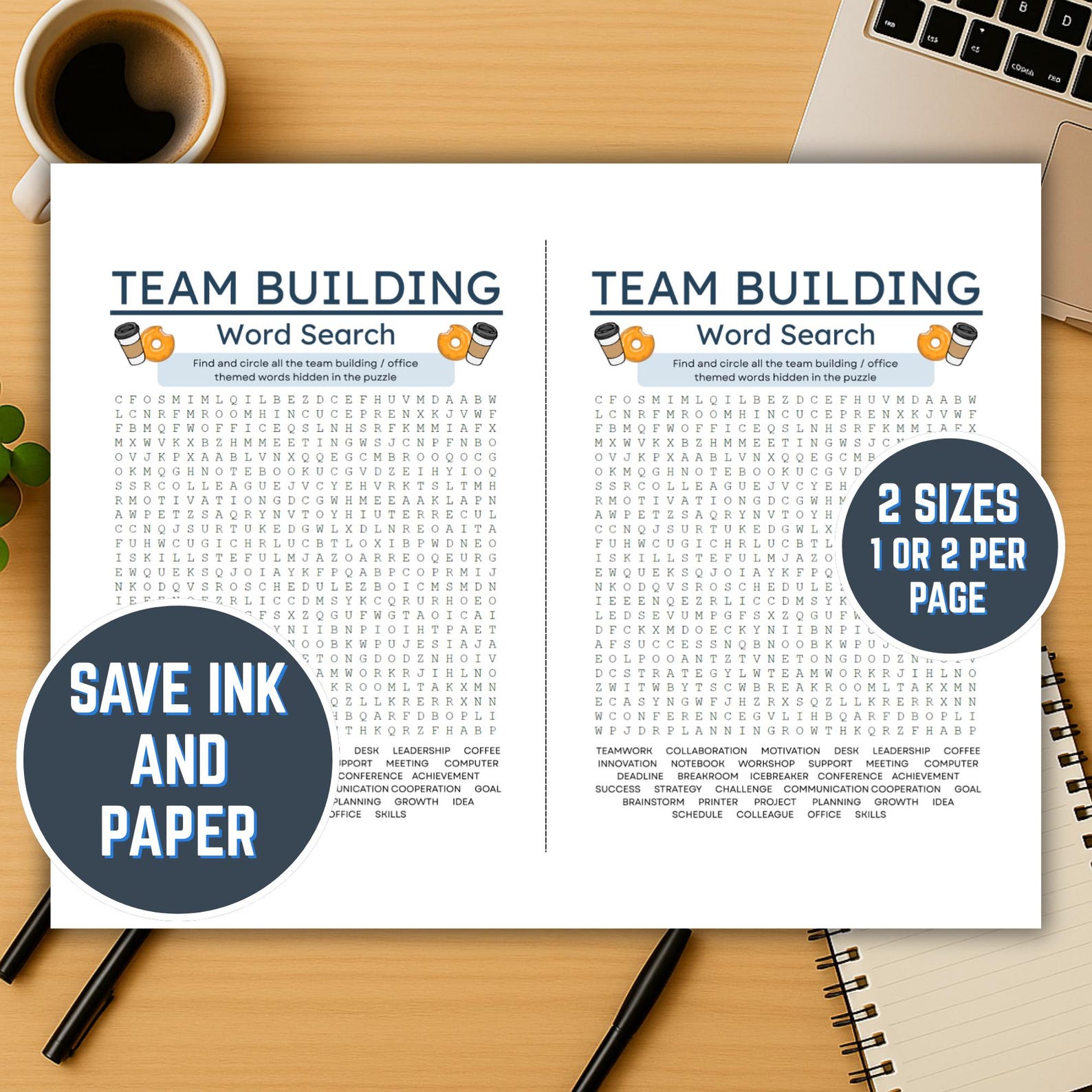 Team Building Game, Printable Word Search Activity for the Office, Fun ...
