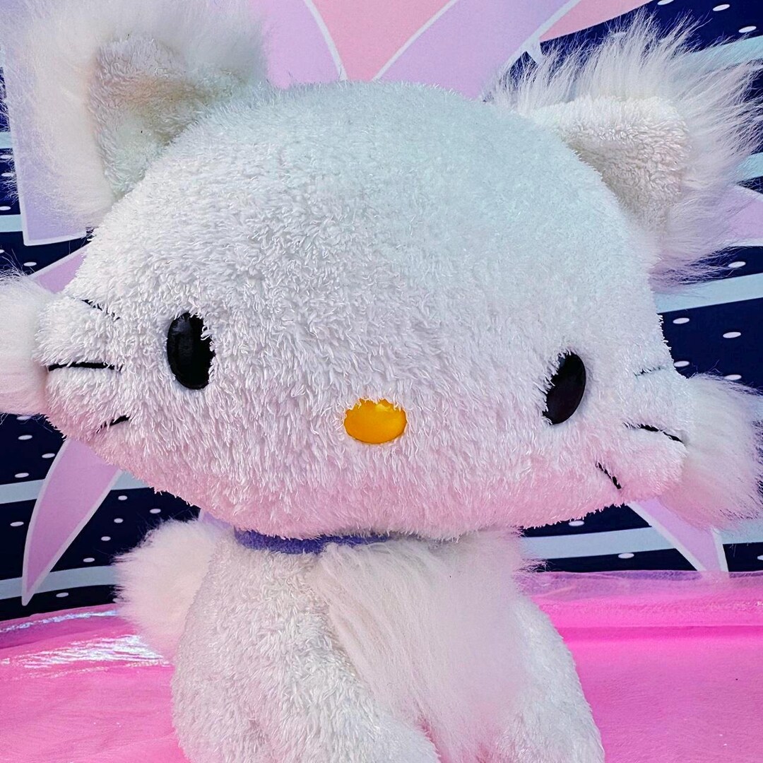 Rare Vintage Sanrio Charmmy Kitty Plush – Large 10” White Cat With ...