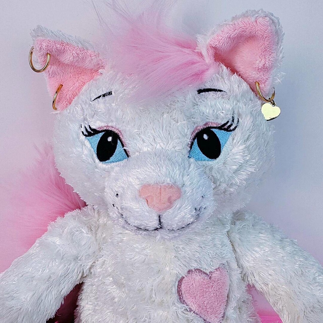 OOAK Custom Build a Bear Sassy Kitty Plush – 2005 Pink Cat With Pierced ...
