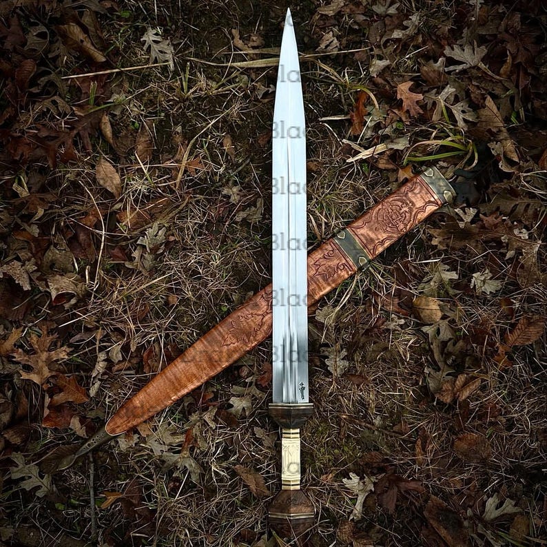 Hand-forged Carbon Steel Roman Gladius Sword: Holly Wood & Turkish ...