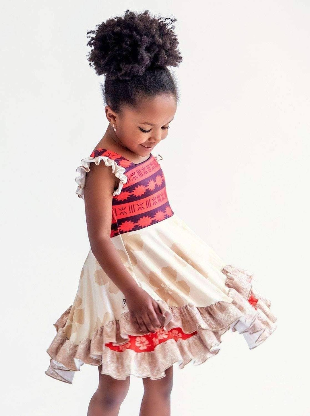 Moana Lola Ruffle - Girls Hugs Twirl Dress - Etsy
