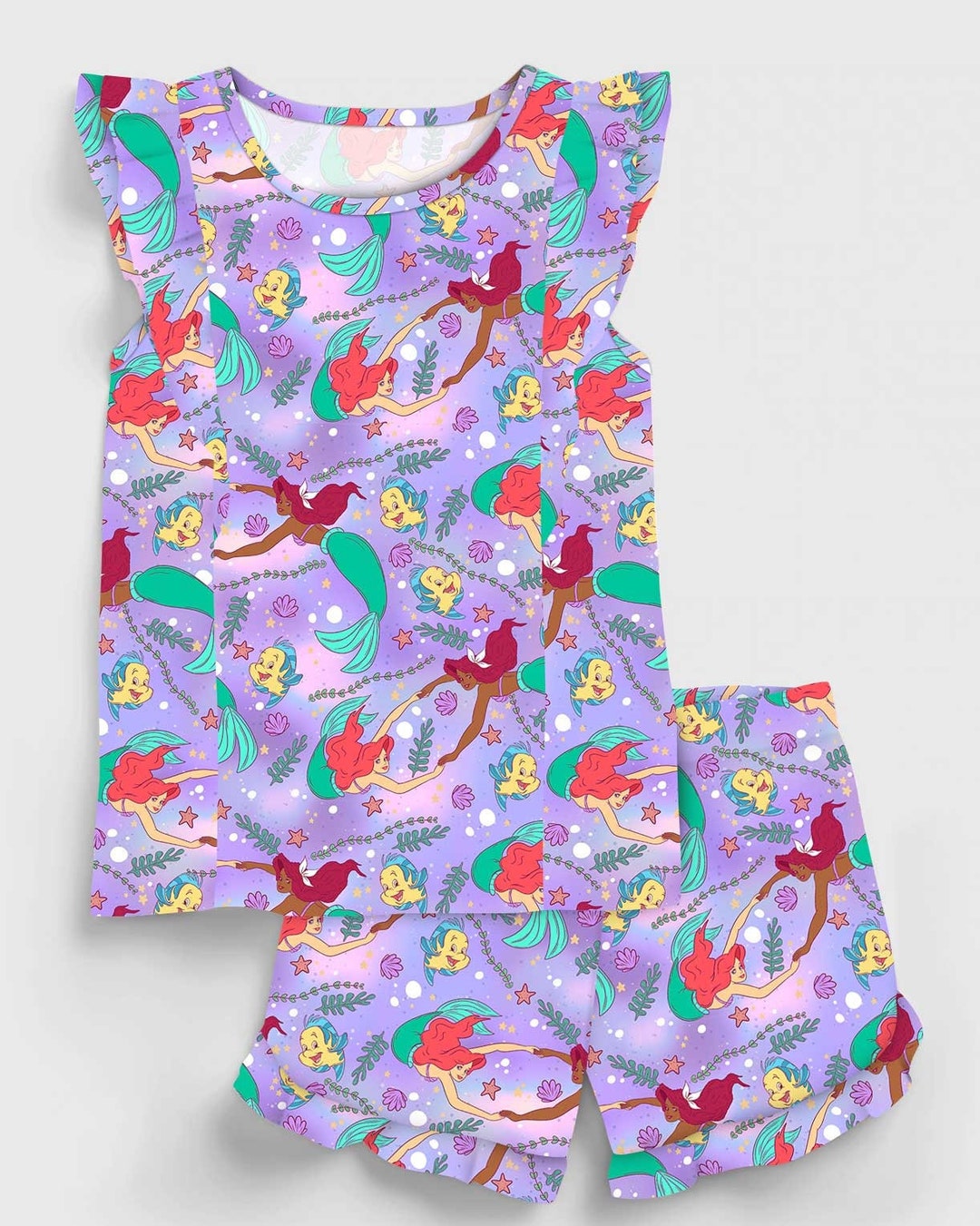 Sunny Days Mermaids Bamboo Flutter Sleeve & Shorts Lounge - Etsy