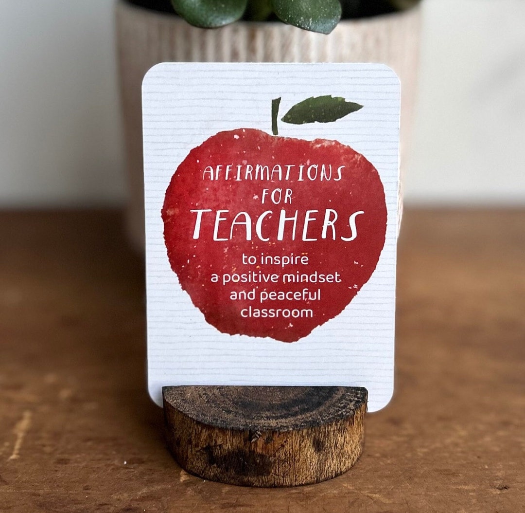 Teacher Affirmation Cards Deck, Inspirational Gift for Teachers ...