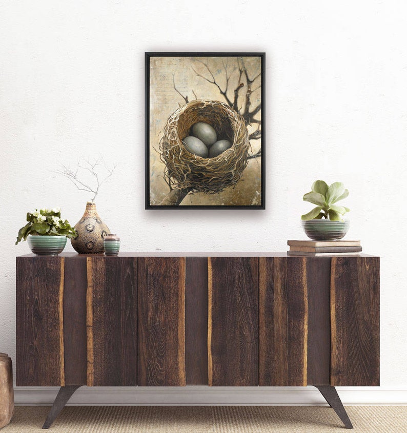 Nest Art Print Ready to Frame Bird's Nest Poster Print - Etsy