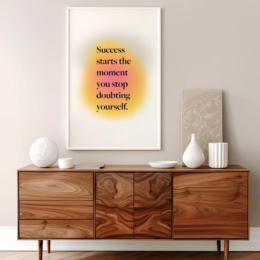 Printable Mindset Poster – “success Starts When You Stop Doubting ...