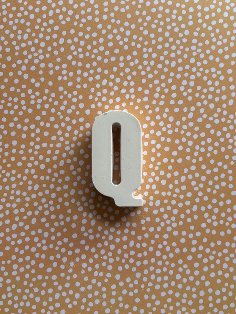 Individual Gypsum Letters | Capital Letter A-Z Plaster Block Modern ...